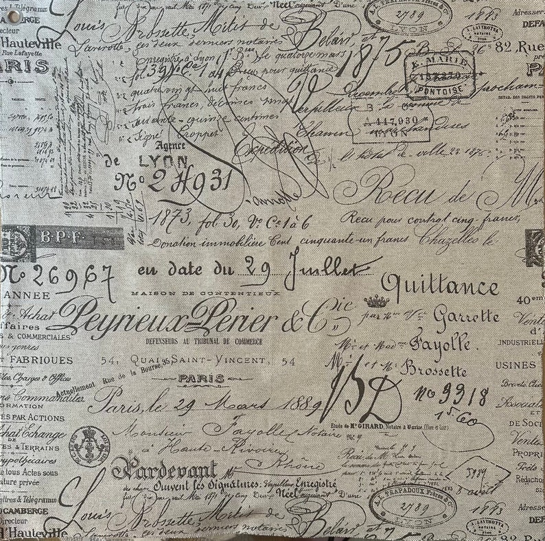 Script Printed Fabric Sample Fat Quarter Pillows Cushion - Etsy