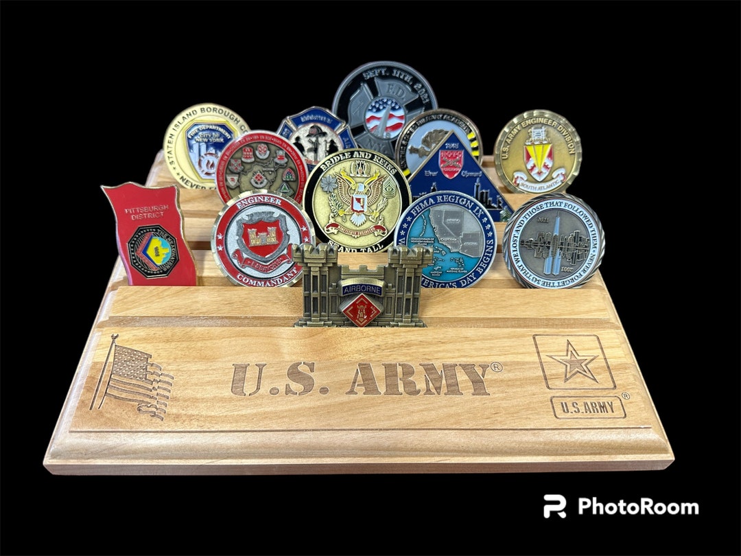 Custom Army Coin Holder - Medium Size (10"l X 8"w) - Etsy