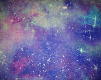 Purple Galaxy Fabric - Etsy