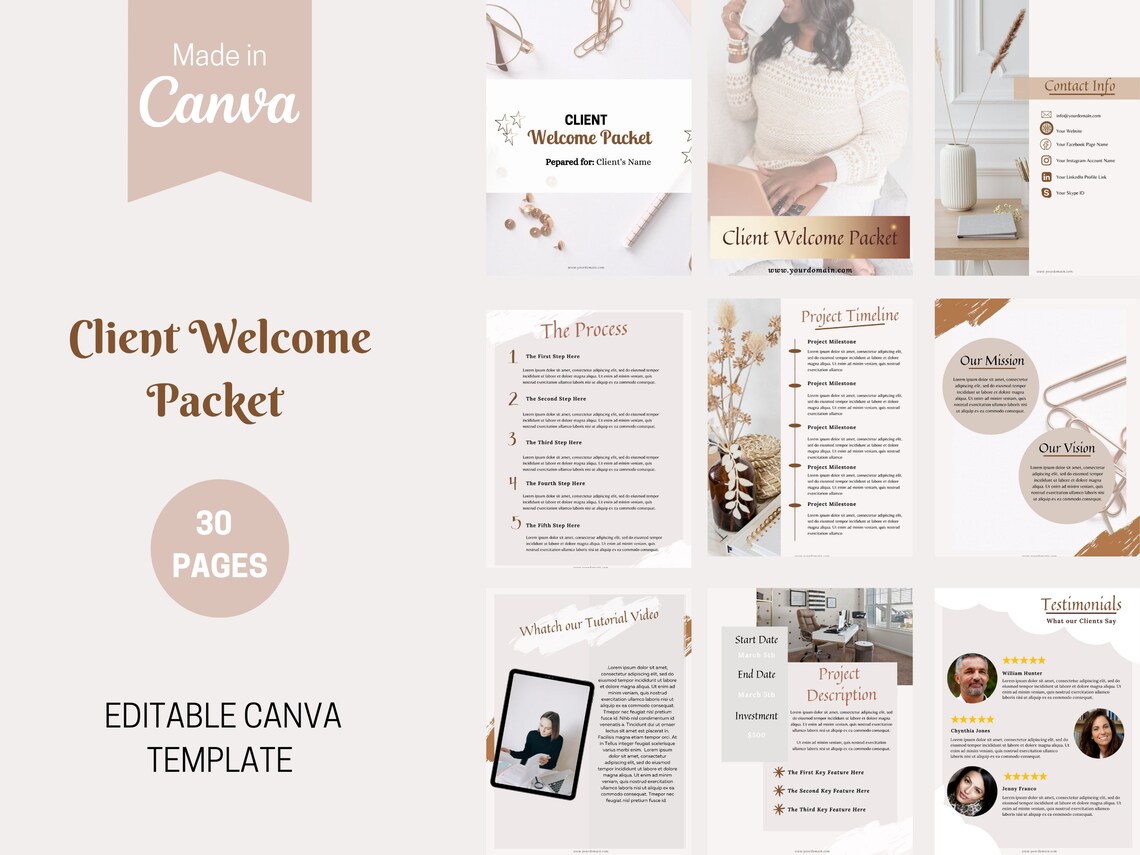 Client Welcome Packet Template Client Onboarding Template | Etsy