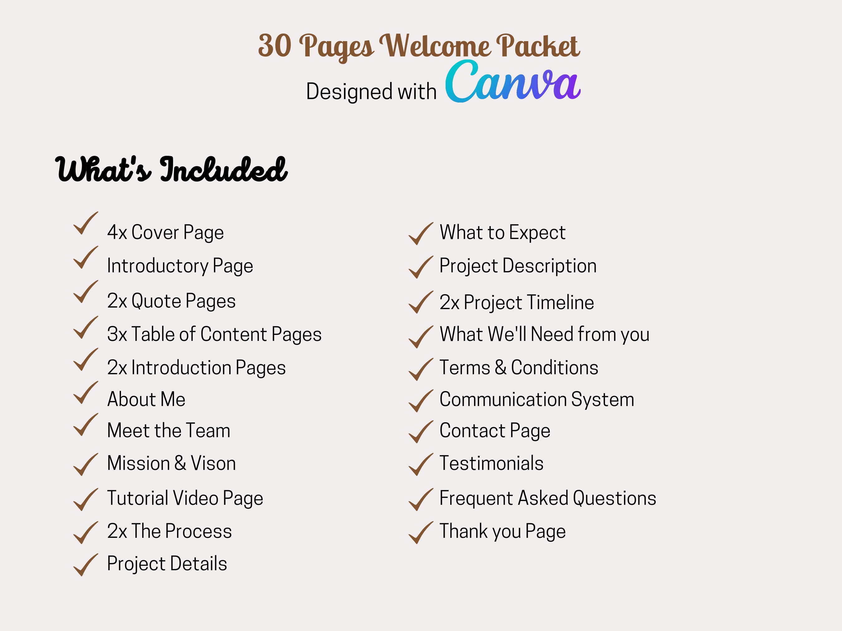 Client Welcome Packet Template, Client Onboarding Template, New Client ...