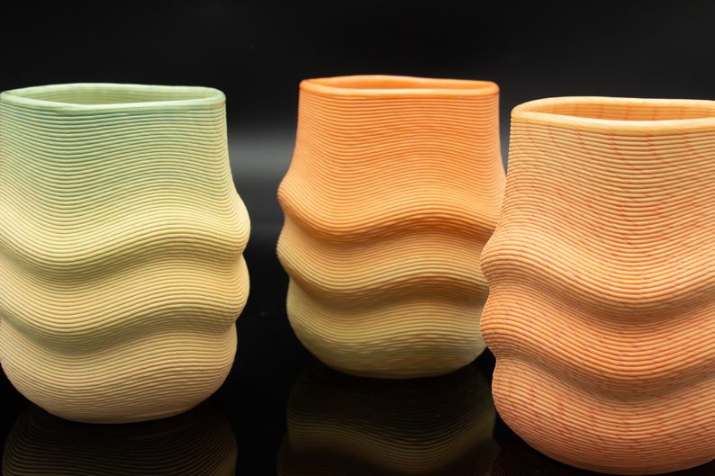3D Printed Unique Porcelain Tumbler Colorful Fluctus Serie NO: 184 ...