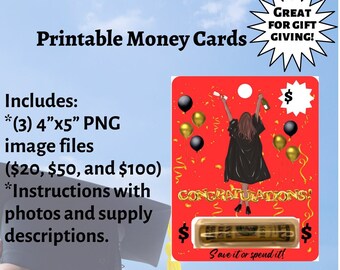 Printable Money Card - Etsy