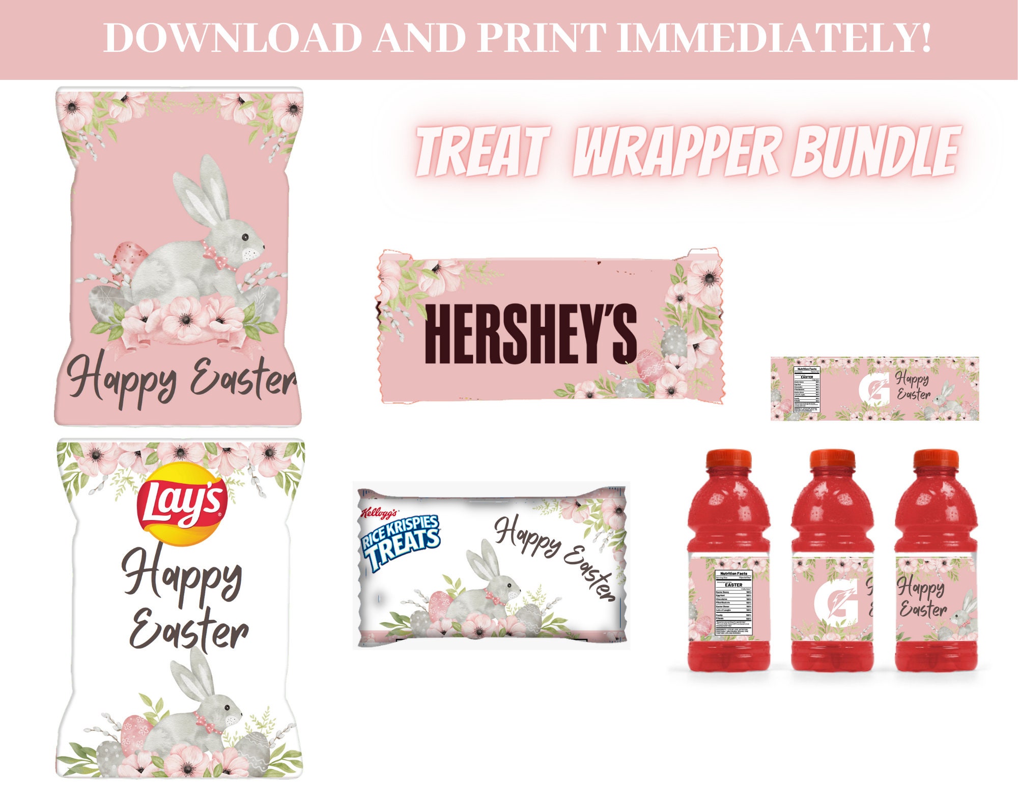 Printable Easter Wrapper Bundle - Etsy