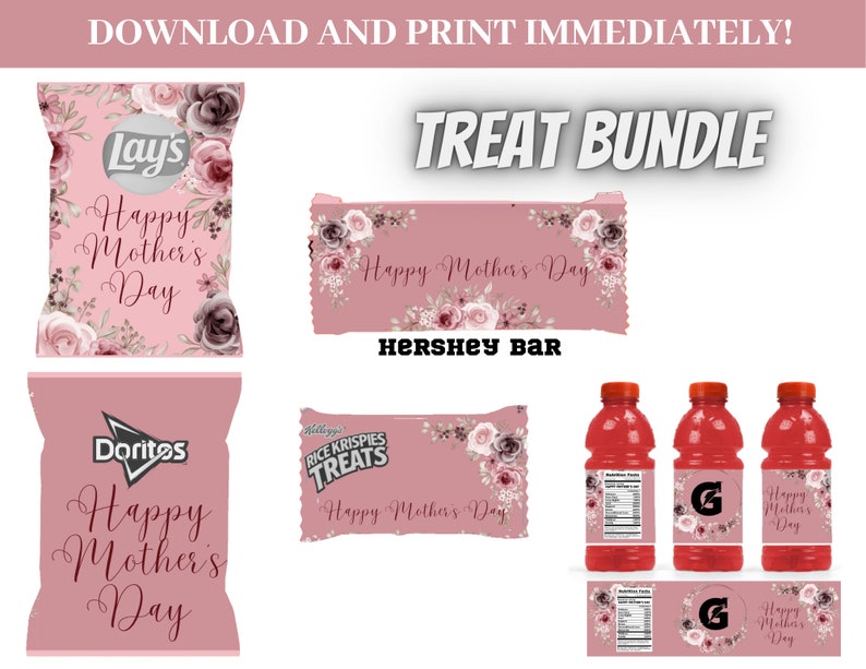 Printable Mother's Day Treat Wrapper Bundle - Etsy