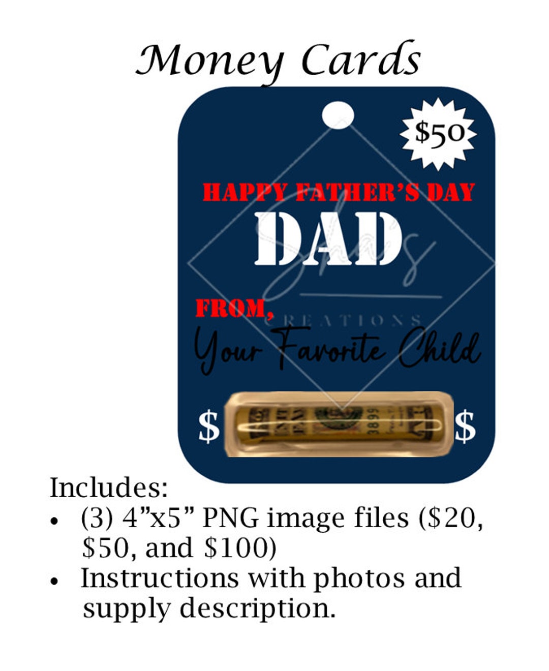 Printable Money Card - Etsy