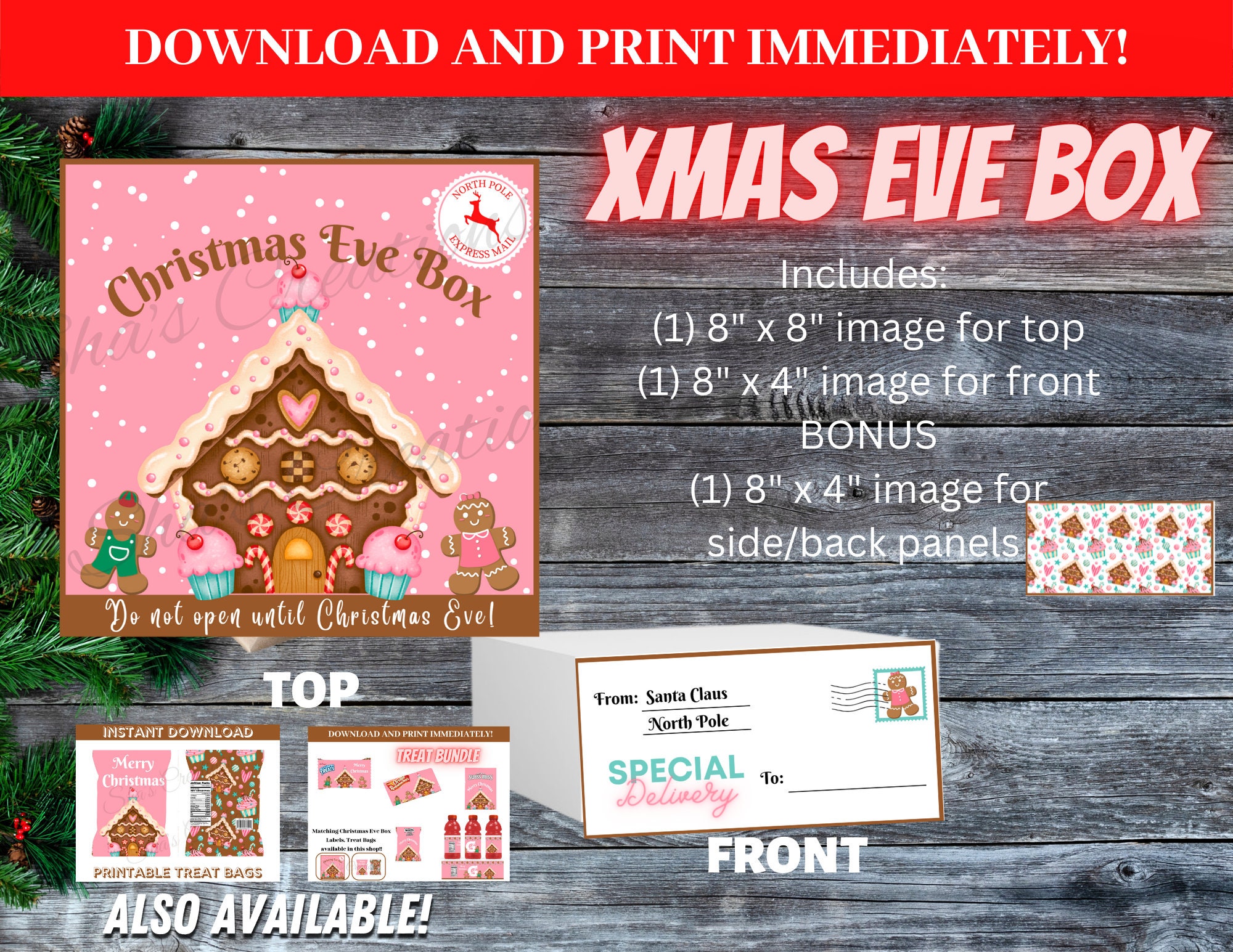 Printable Christmas Eve Box Labels - Etsy