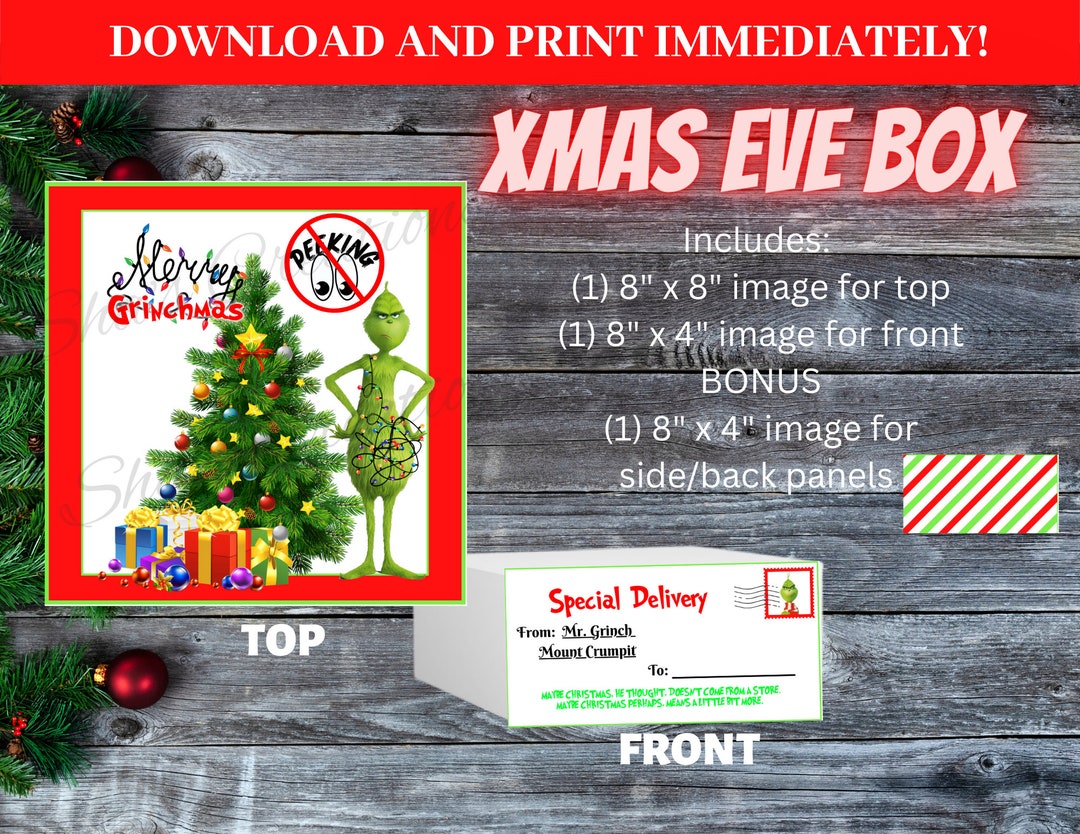 Printable Christmas Eve Box Labels - Etsy