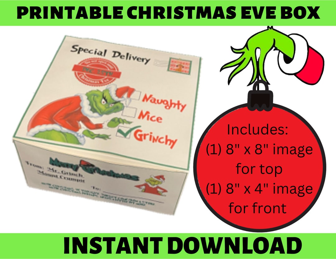 Printable Christmas Eve Box Labels - Etsy