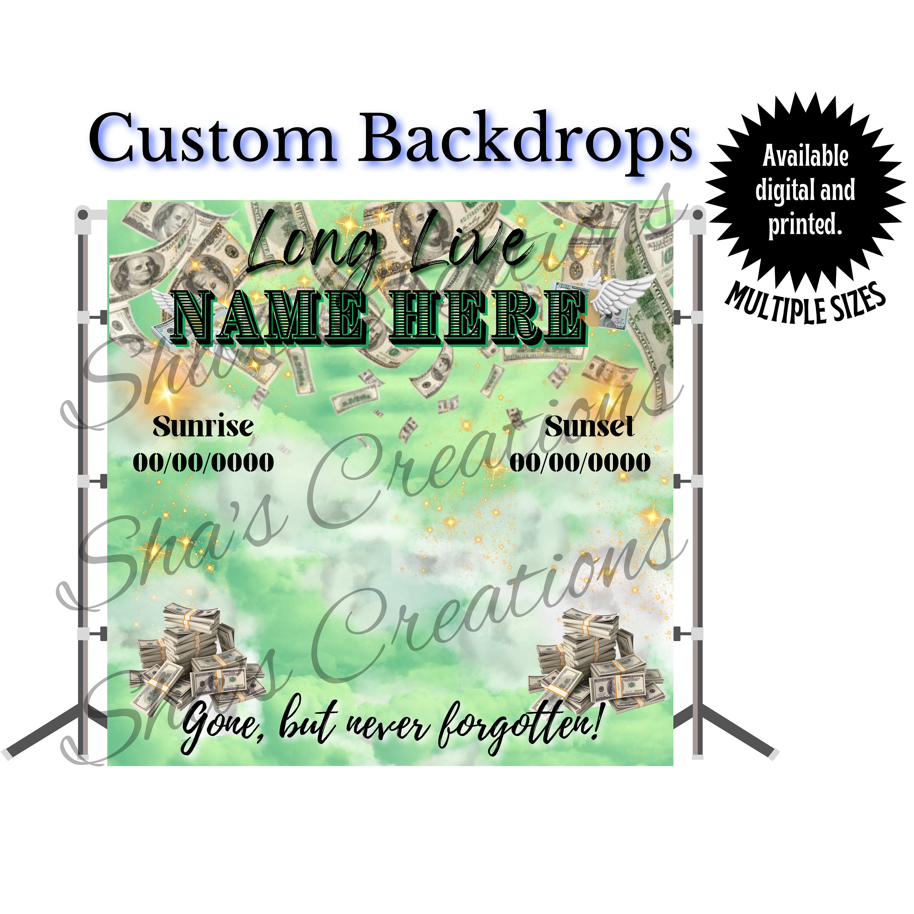 Custom Memorial Backdrop Custom Digital Backdrop Memorial - Etsy
