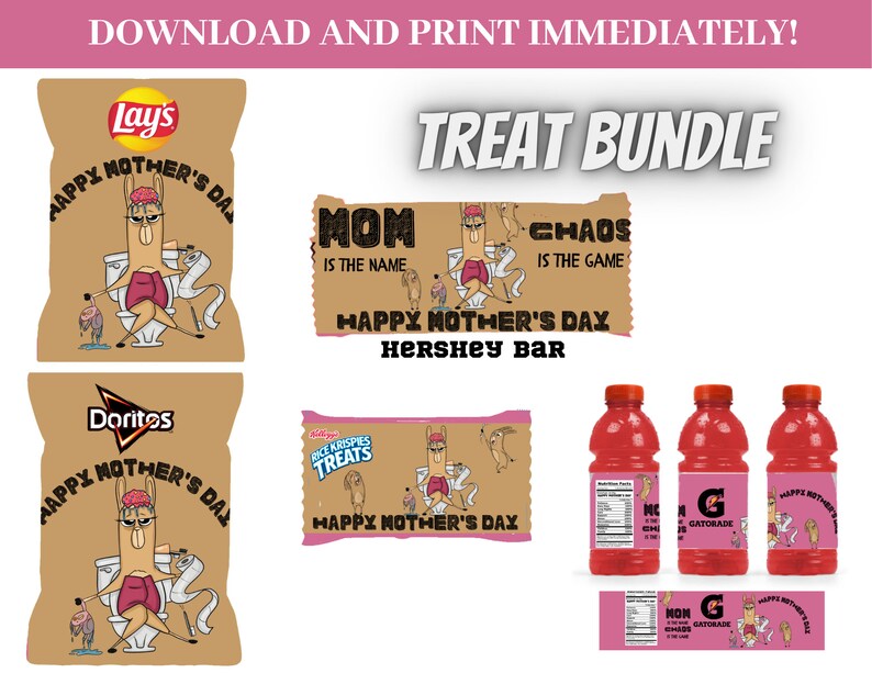 Printable Mother's Day Treat Wrapper Bundle - Etsy