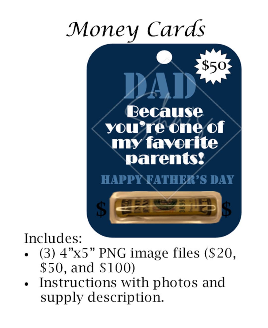 Printable Money Card - Etsy