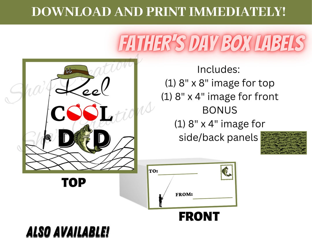Printable Father's Day Box Labels - Etsy