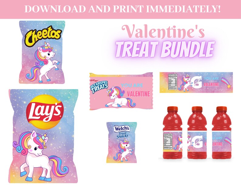 Printable Valentine's Wrapper Bundle - Etsy