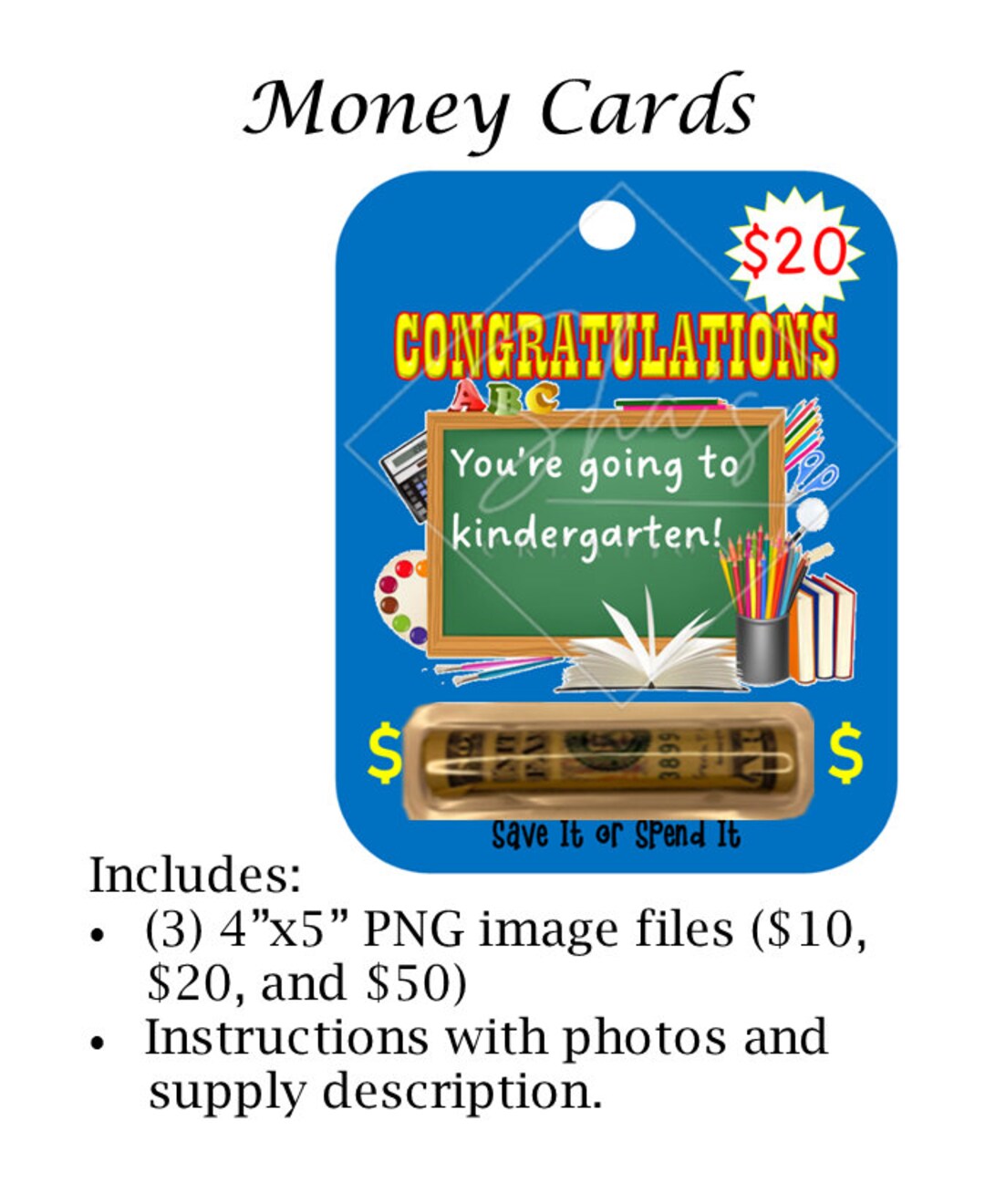 Printable Money Card - Etsy