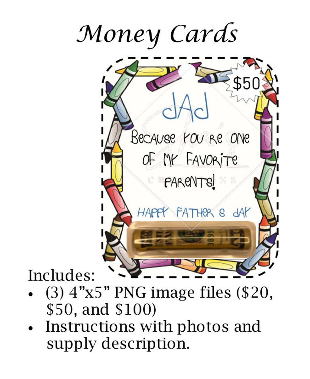 Printable Money Card - Etsy