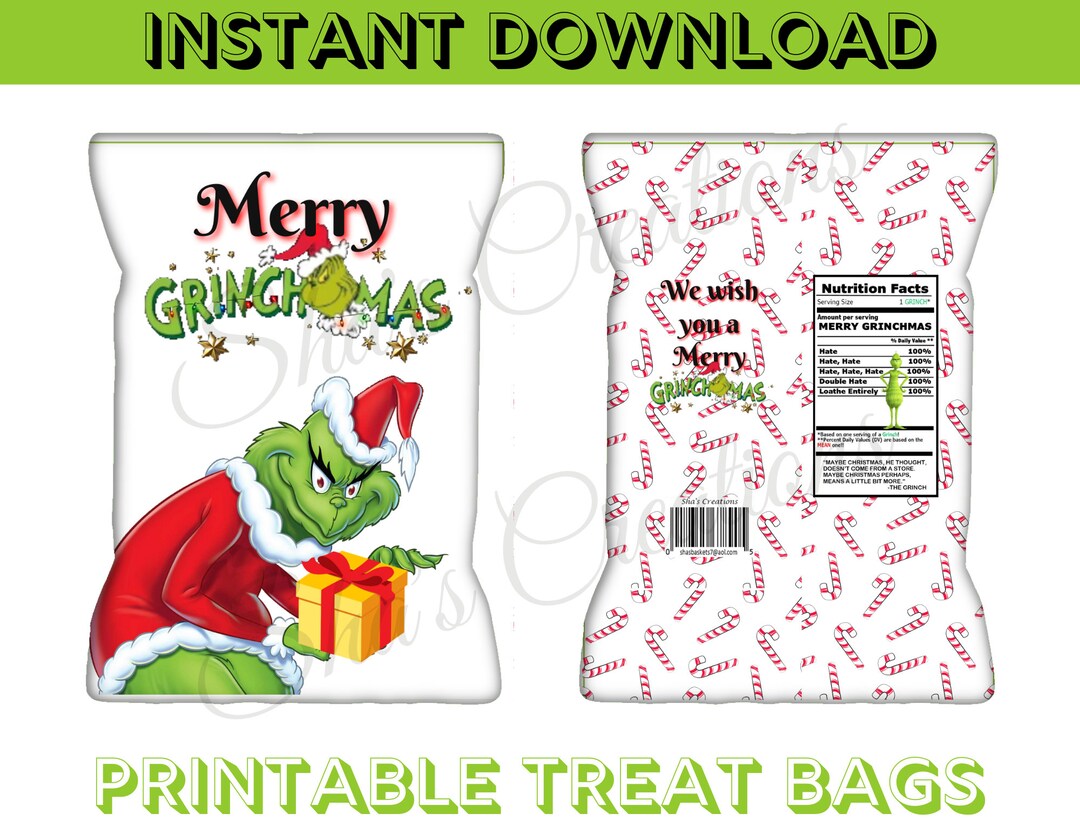 Printable Christmas Treat Bags - Etsy