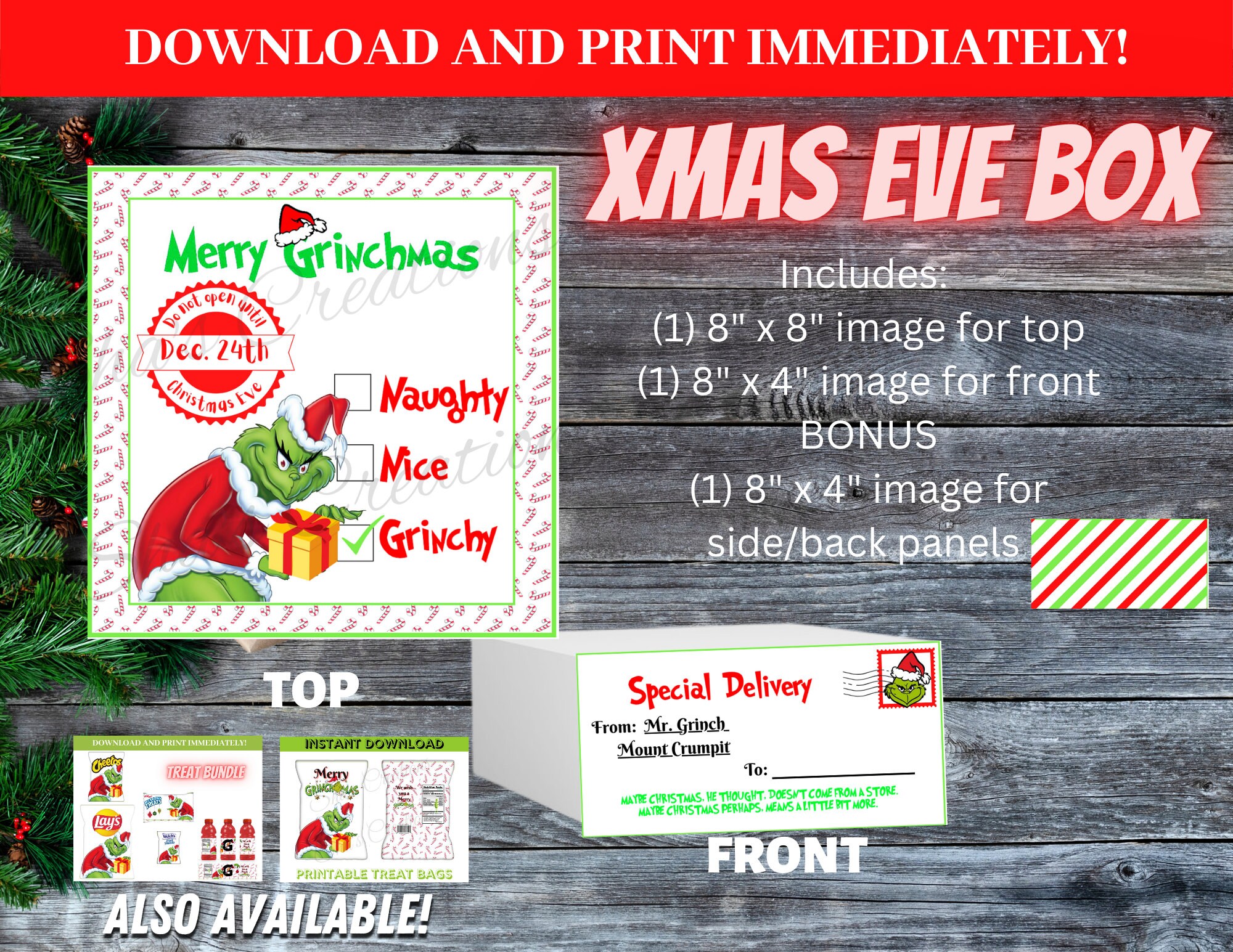Printable Christmas Eve Box Labels - Etsy