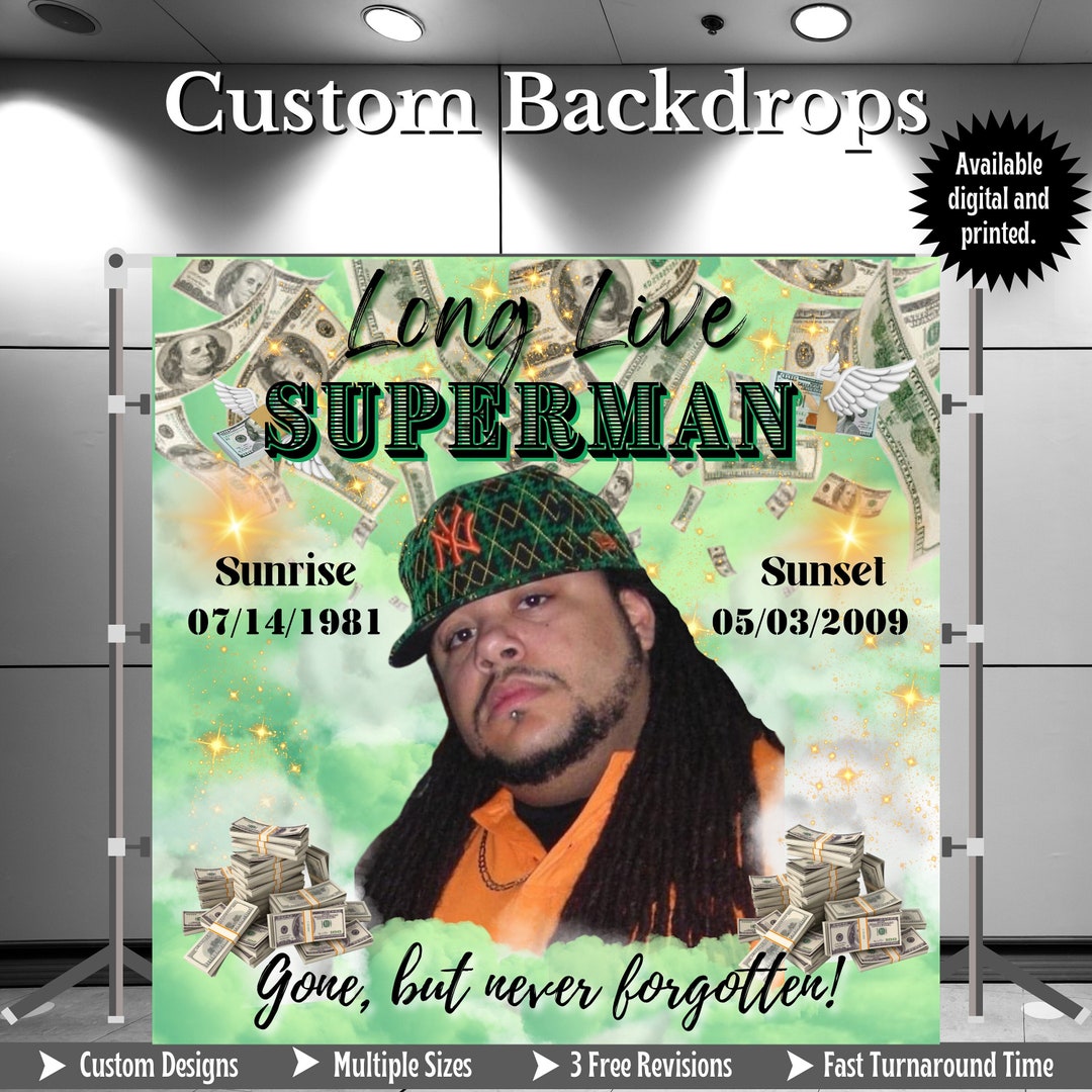 Custom Memorial Backdrop, Custom Digital Backdrop, Memorial Keepsake ...