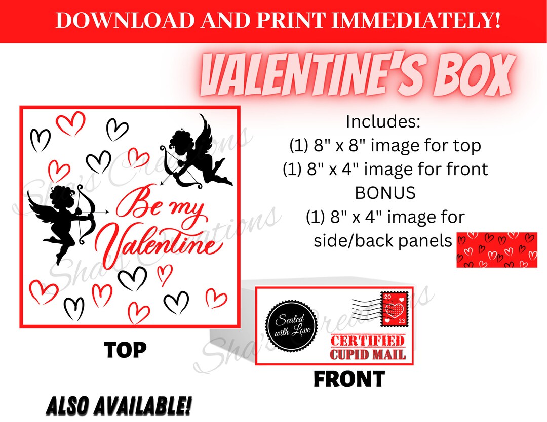 Printable Valentine's Box Labels - Etsy