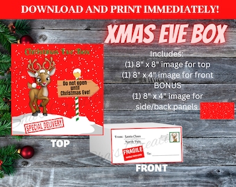 Printable Christmas Eve Box Labels - Etsy