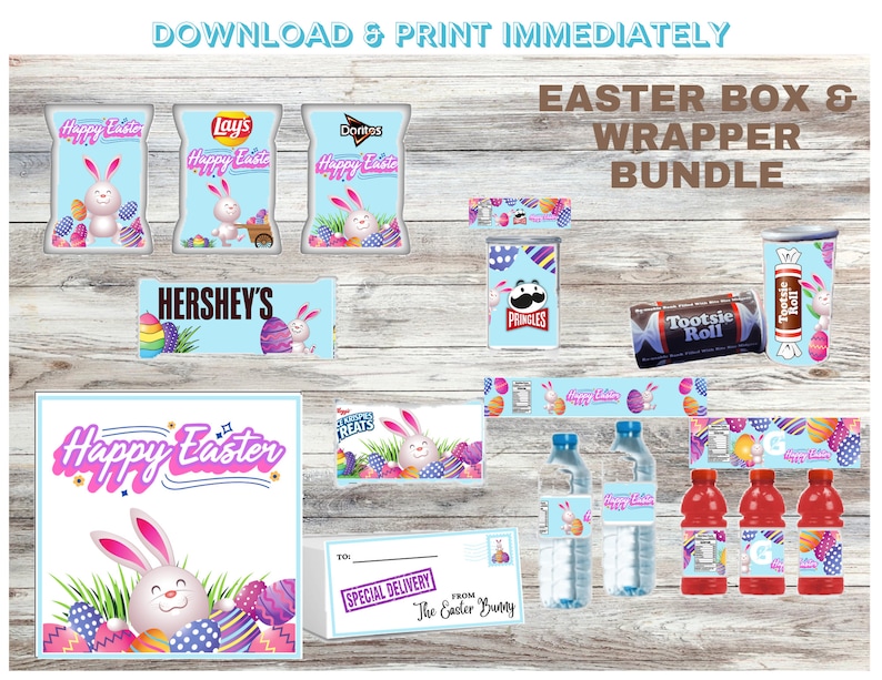 Printable Easter Wrapper Bundle - Etsy