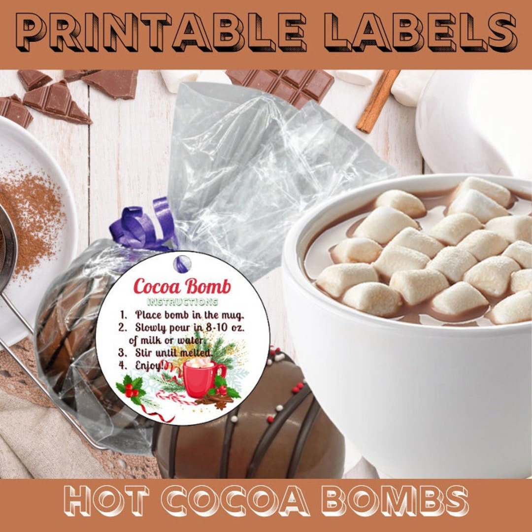 Printable Hot Cocoa Instructions Label - Etsy