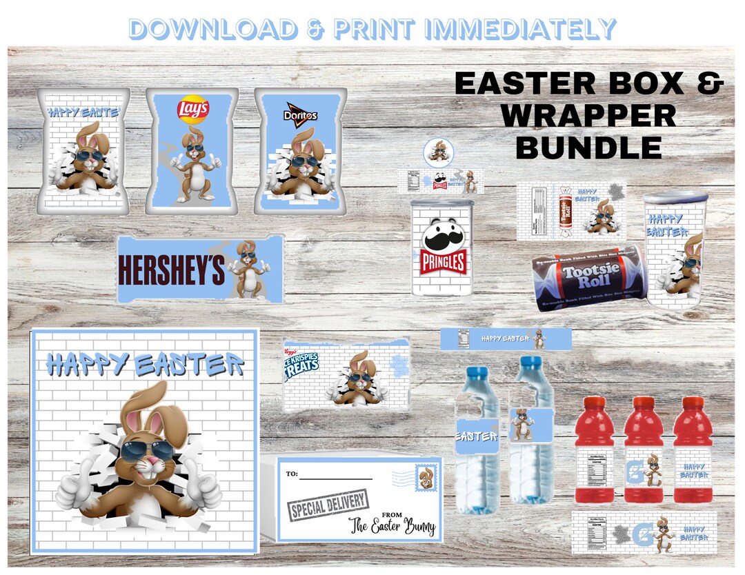 Printable Easter Wrapper Bundle - Etsy