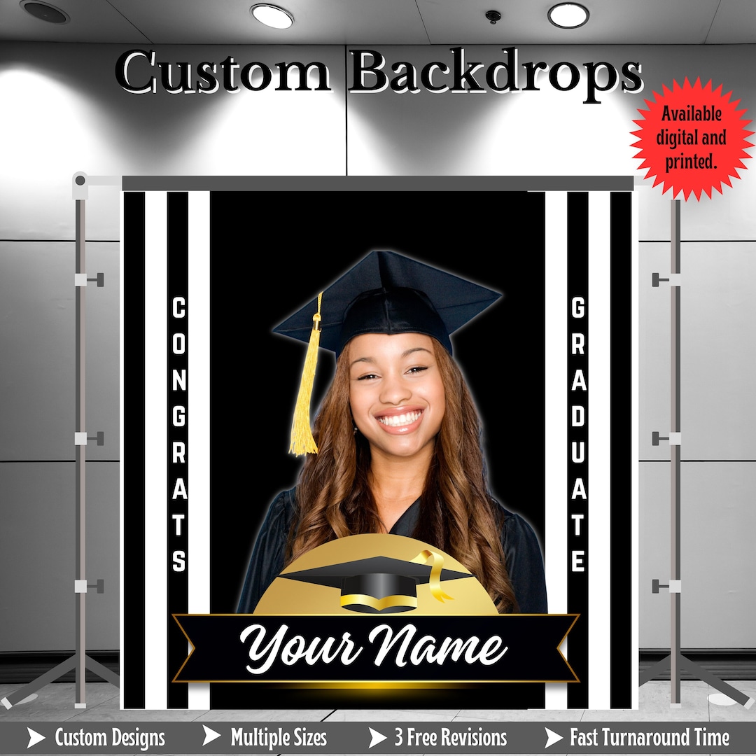 Custom Graduation Backdrop Digital Backdrop - Etsy