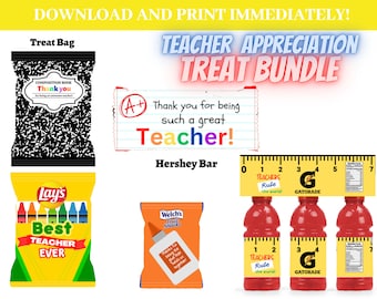 Teacher Appreciation Chip Bag Wrapper, Teacher Thank You for All You Do ...