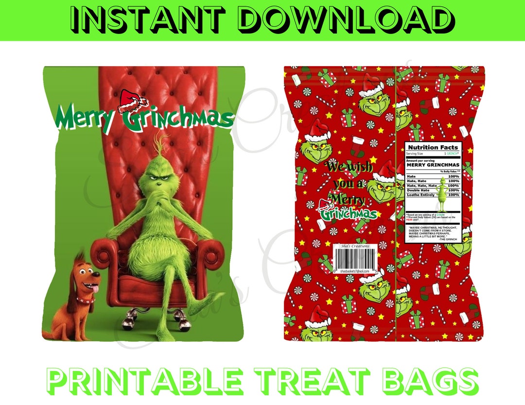 Christmas Printable Treat Bag - Etsy