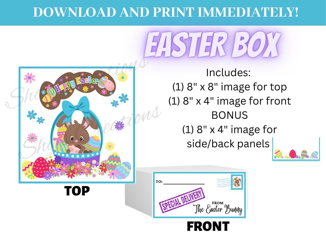 Printable Easter Box Labels - Etsy