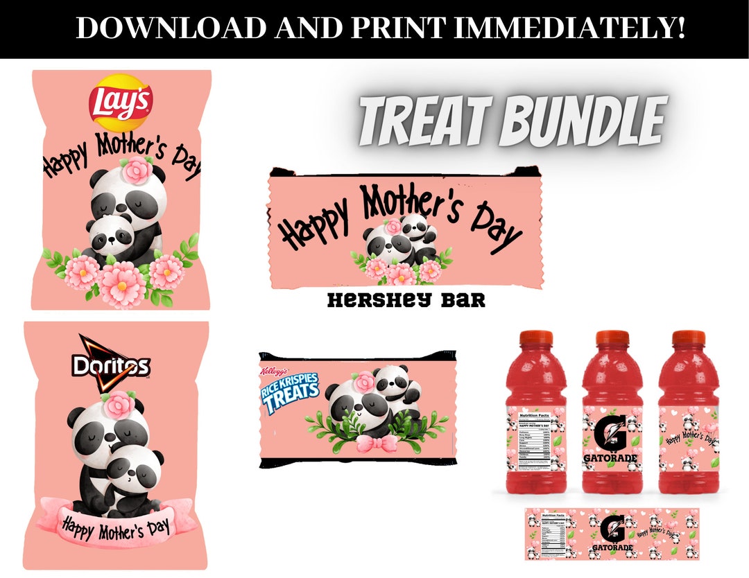 Printable Mother's Day Treat Wrapper Bundle - Etsy