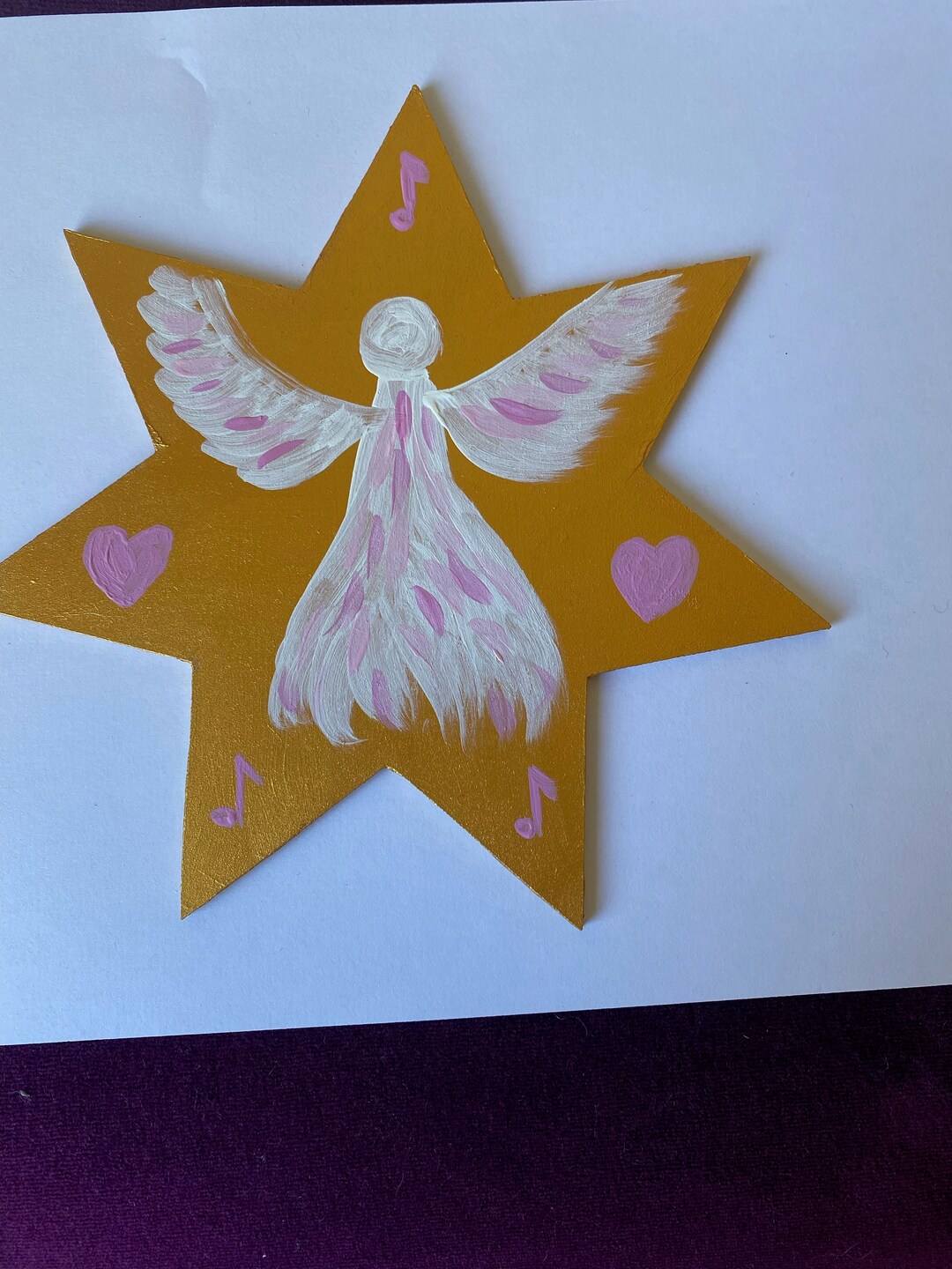 Hand Painted Faerie Star ( 7 Pointed) Perfect for Crystal Gridding - Etsy