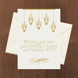 EID CARDS PRINTABLE Digital Download Bundle of 5x7 Folded Minimal ...