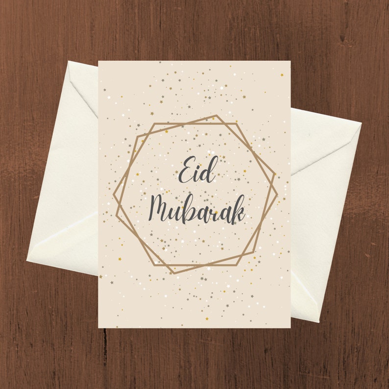 EID CARDS PRINTABLE Digital Download Bundle of 5x7 Folded Minimal ...