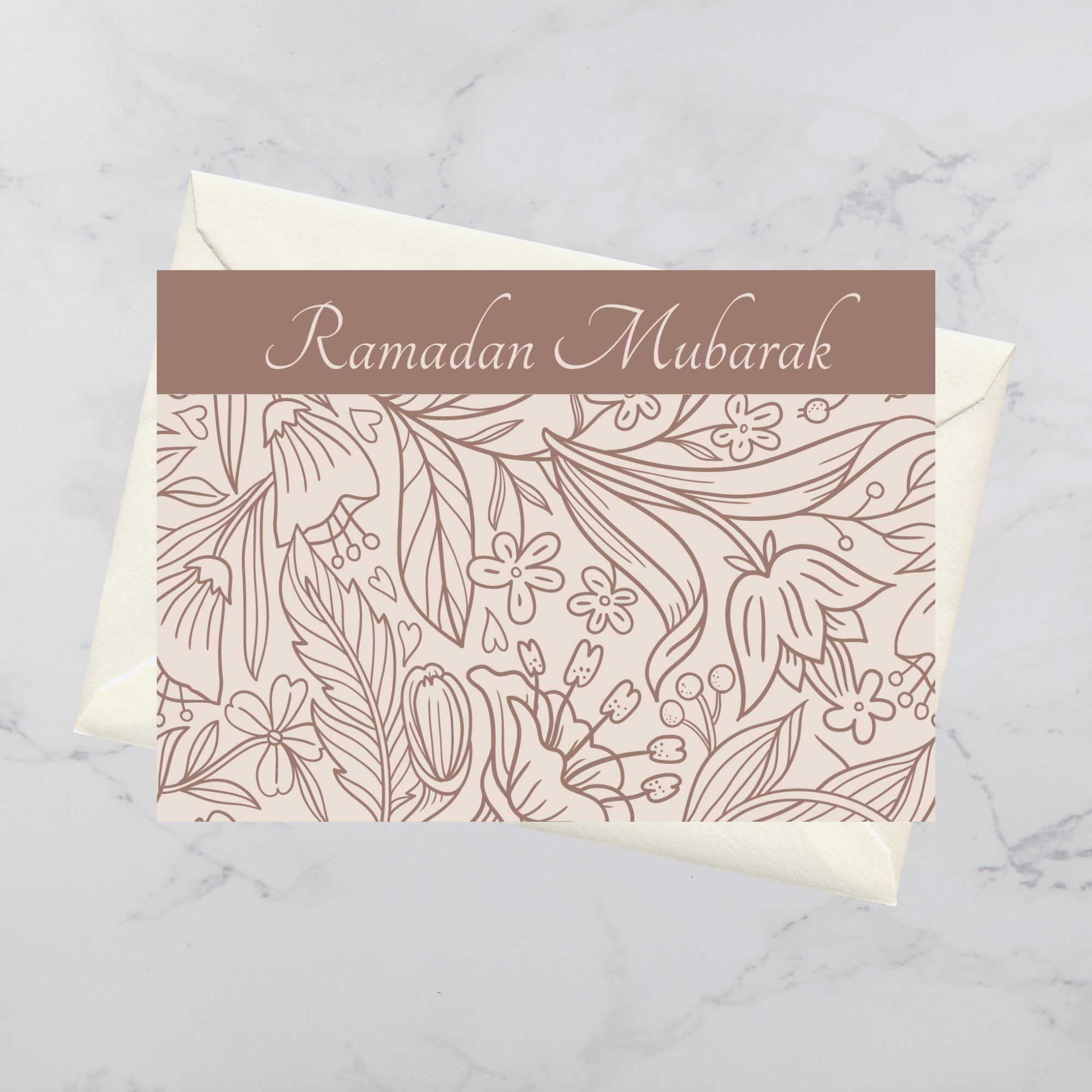RAMADAN CARDS - Ramadan Mubarak Cards - Folded Minimal Islamic Greeting ...
