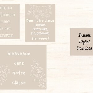 FRENCH CLASSROOM POSTERS | Bundle of 3 Welcome Posters for French ...