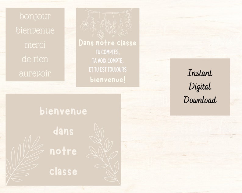FRENCH CLASSROOM POSTERS | Bundle of 3 Welcome Posters for French ...
