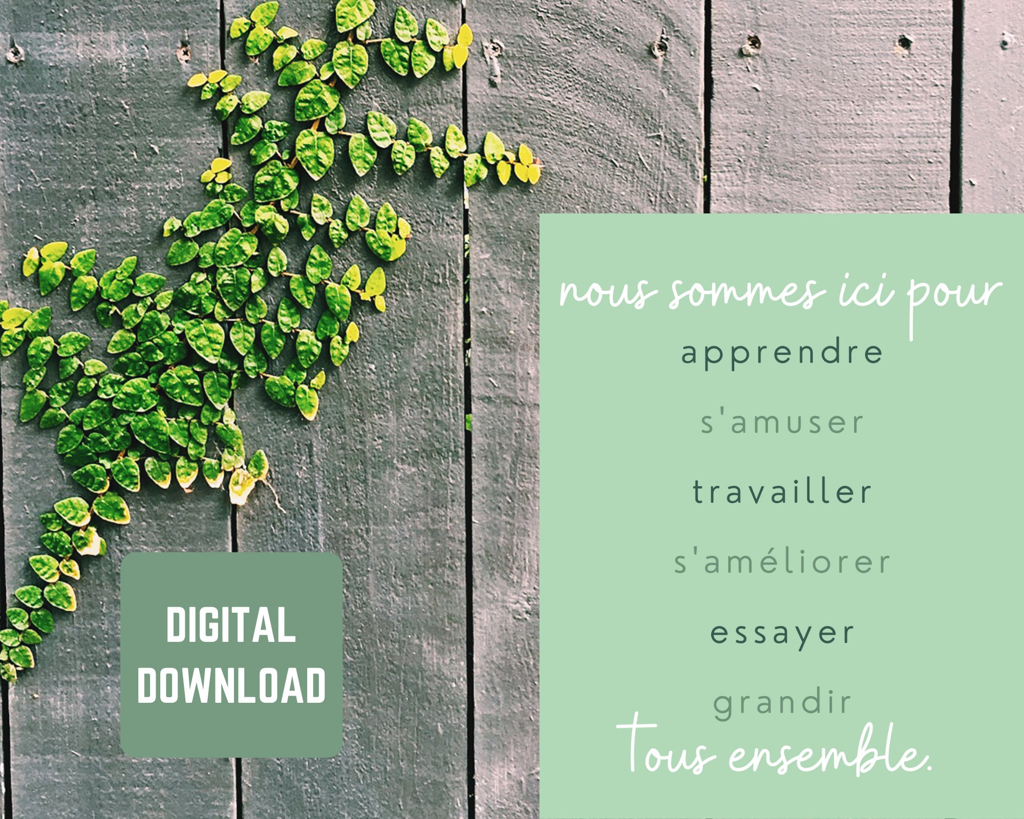 FRENCH CLASSROOM POSTER | Minimal Motivational Poster for French ...