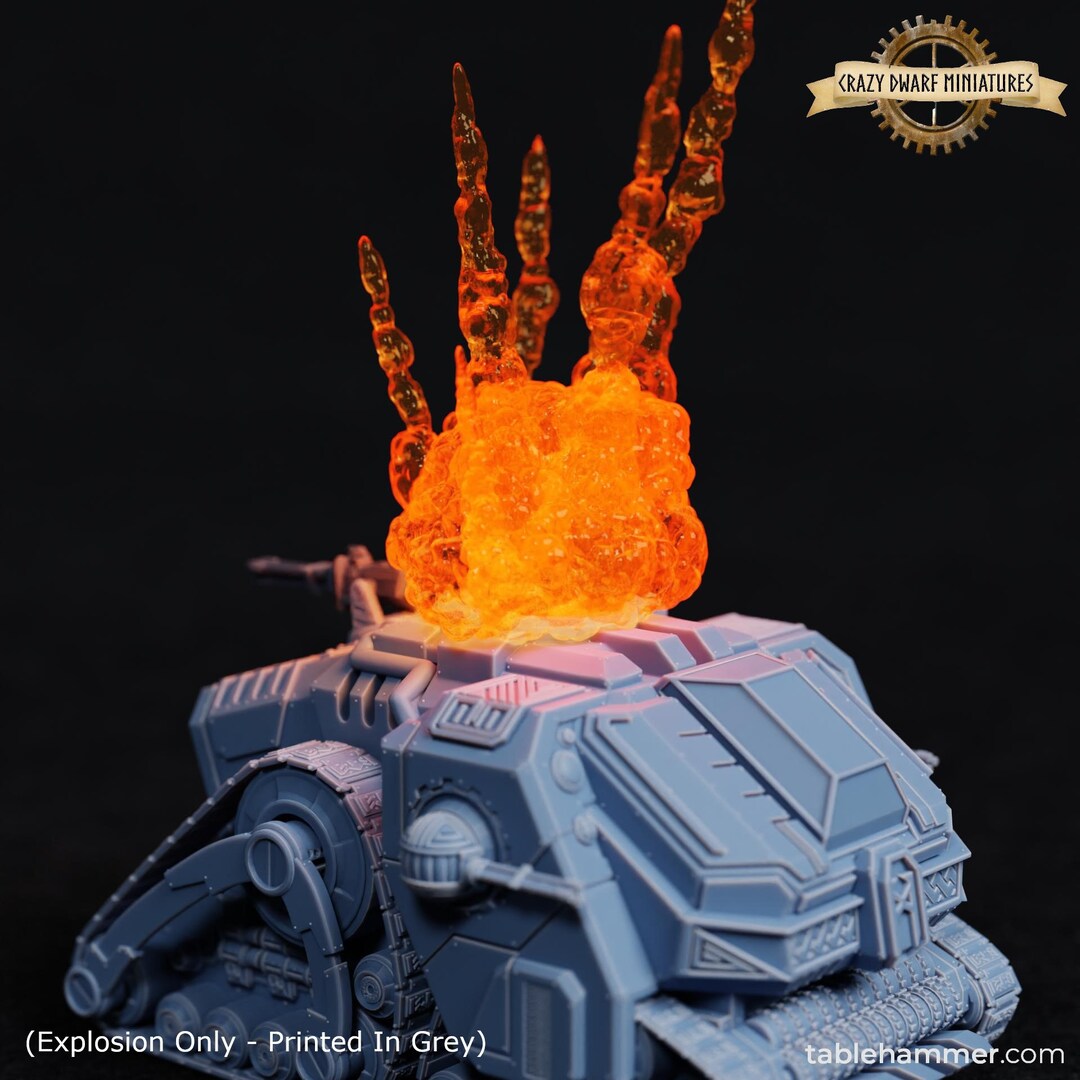 Explosion/smoke FX | 3D Printed Resin Miniature | by Tablehammer - Etsy