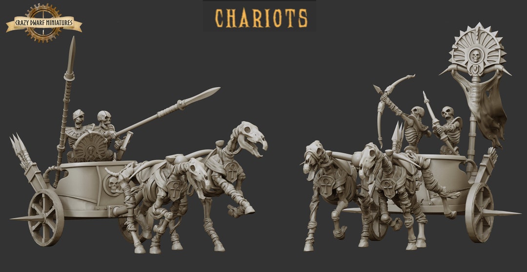 Skeleton Chariot | Pharaohs Legacy | 3D Printed Resin Miniature | by ...