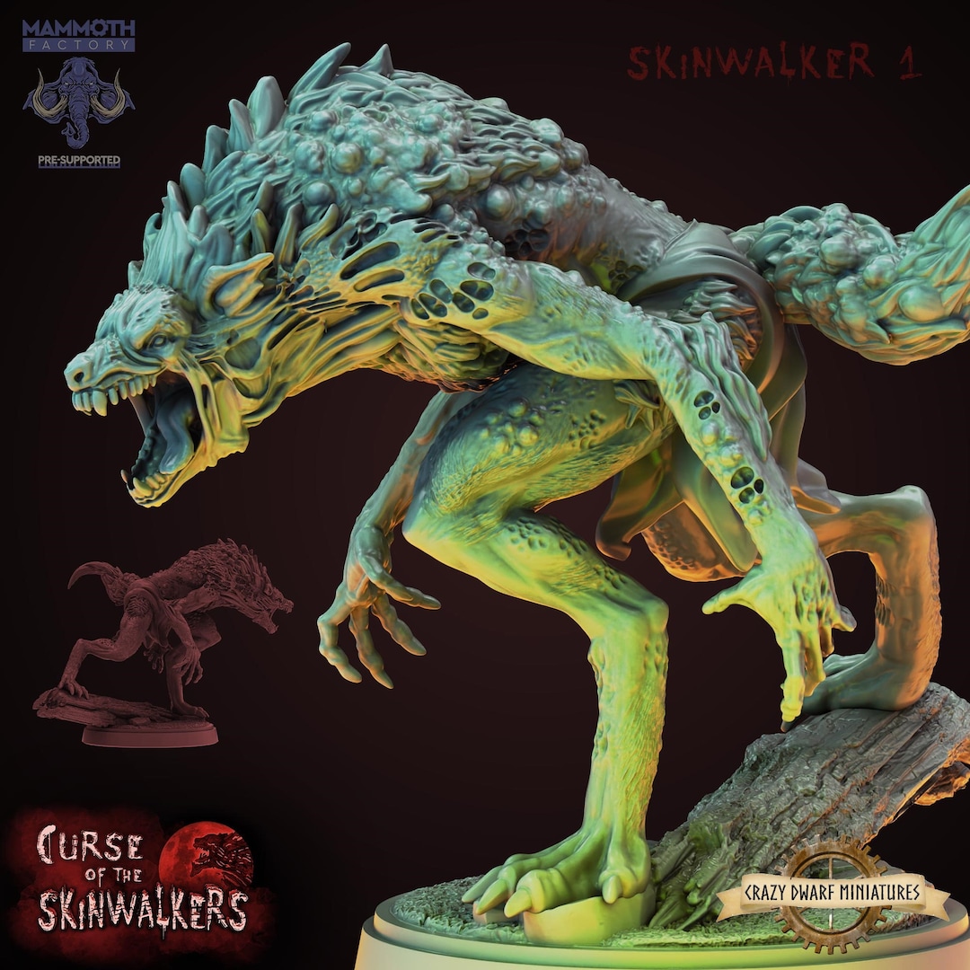 Skin Walker Curse of the Skinwalkers 3D Printed Resin Miniature by ...
