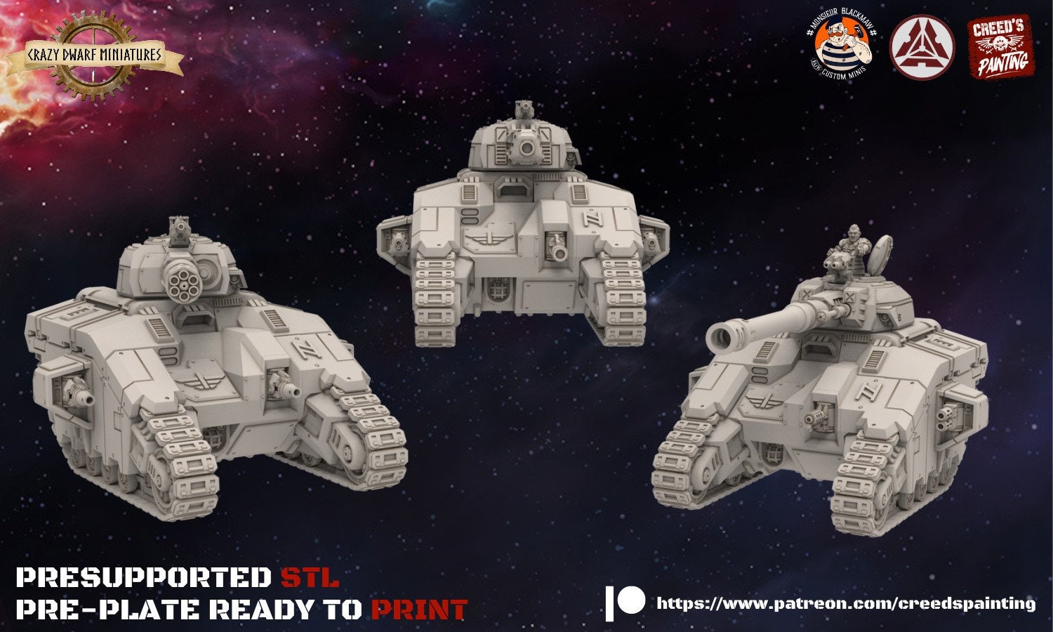 Fenrir Battle Tank | Rundsgaard | 3D Printed Resin Miniature | by ...