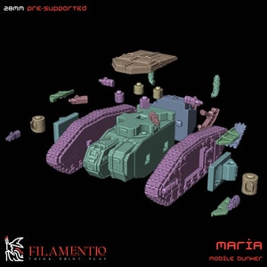 Maria - the Rolling Bunker | 3D Printed Resin Miniature | by Filamentio ...