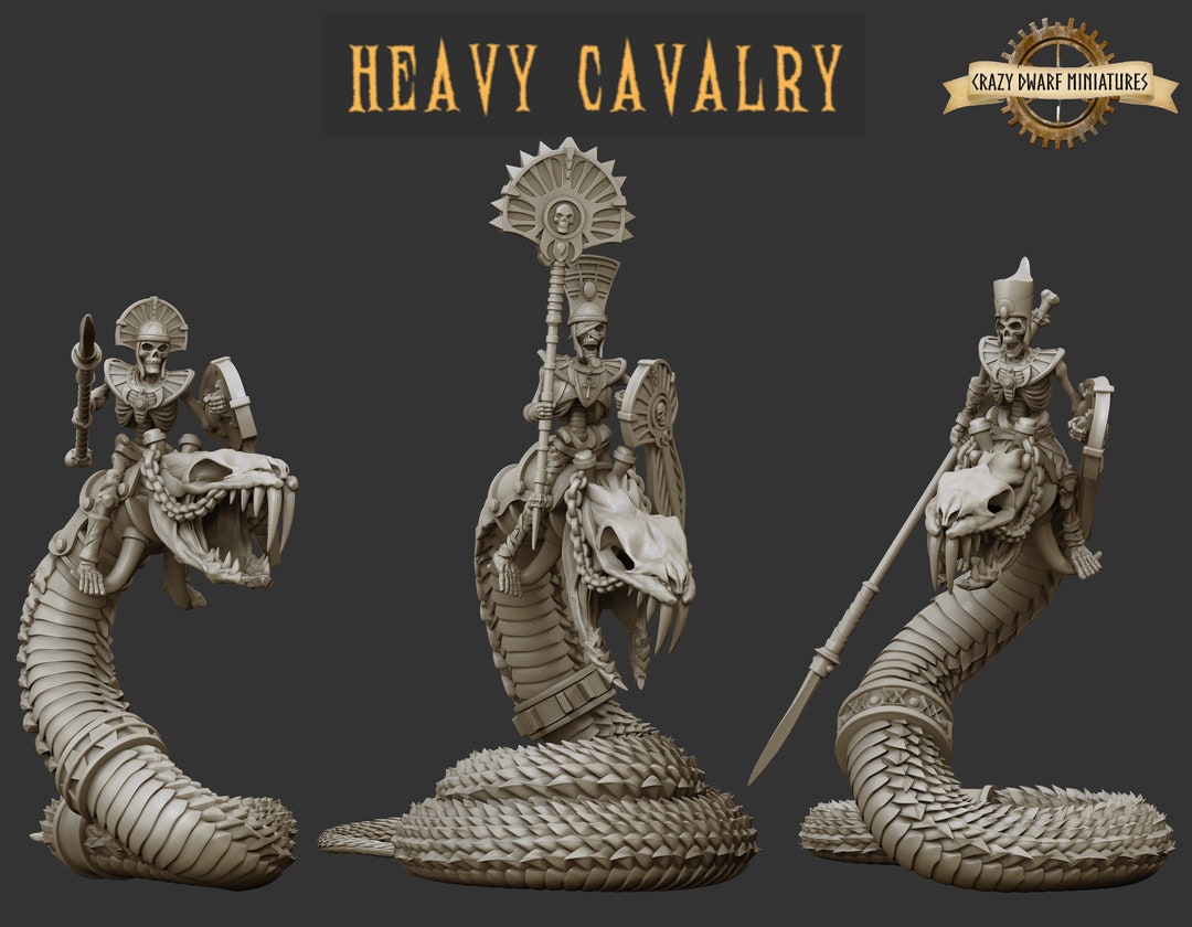 Skeleton Monstrous Cavalry | Pharaohs Legacy | 3D Printed Resin ...