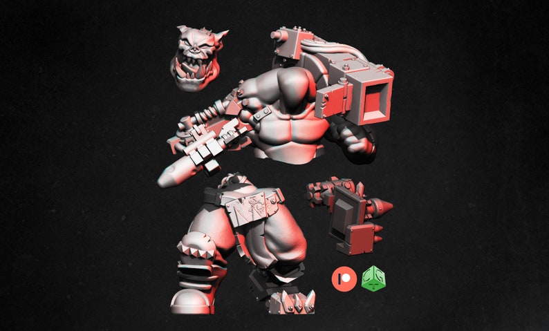 Ork Rocket Boys | Space Orks | Ork Warriors | 3D Printed Resin ...