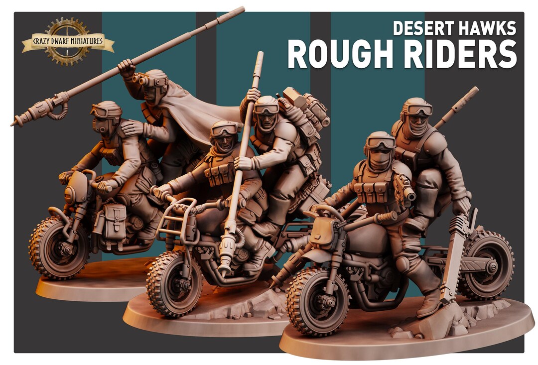 Desert Hawks Rough Riders | 3D Printed Resin Miniature | by Red Pilgrim ...