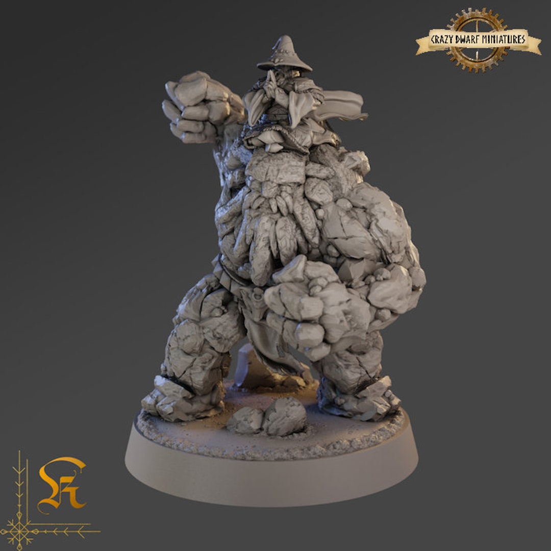 D&D Dwarf Wizard on Stone Golem | Dungeons and Dragons | Thalgrim on ...