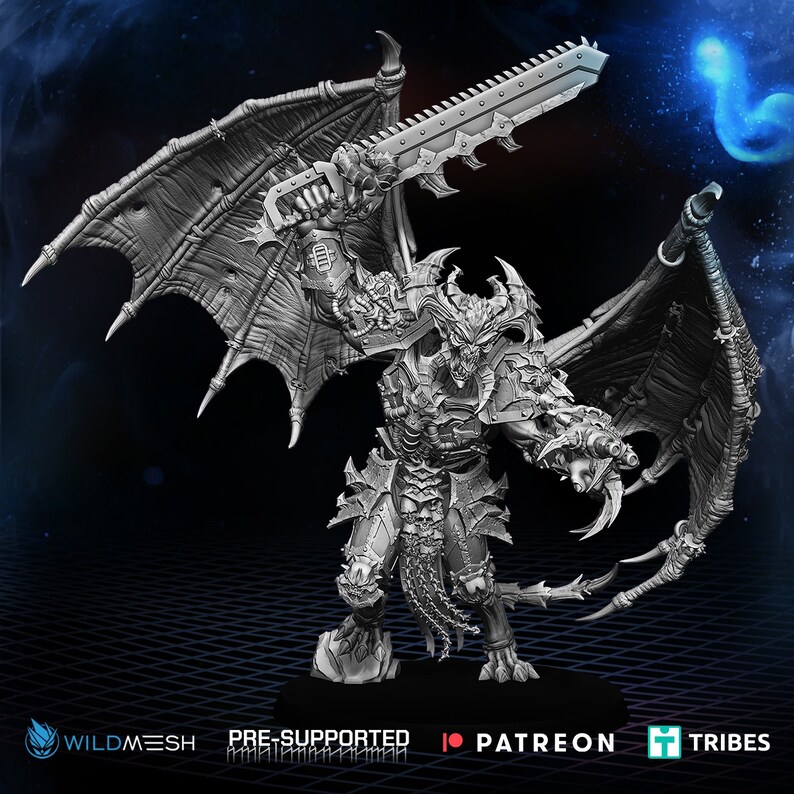 Gladiator Demon Lord Demon Royalty 3D Printed Resin - Etsy